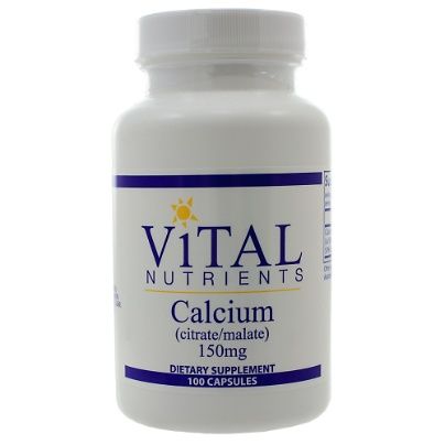 Calcium (citrate/malate) 150mg 100c by Vital Nutrients-GT_VN