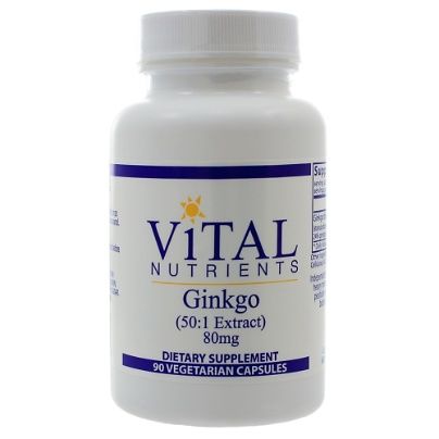 Ginkgo Ext. 24% 6% 80mg 90c by Vital Nutrients-GT_VN0078_0ND